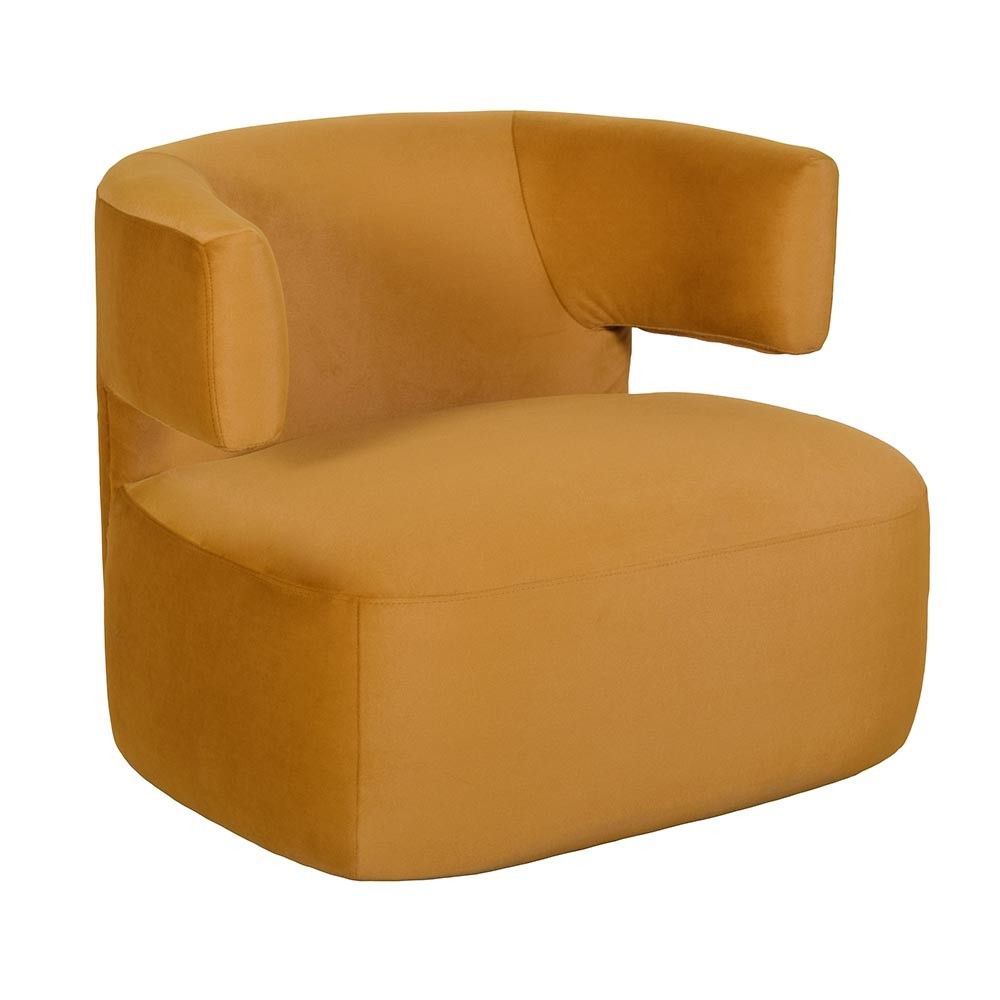 Jane Swivel Accent Chair Gold Velvet