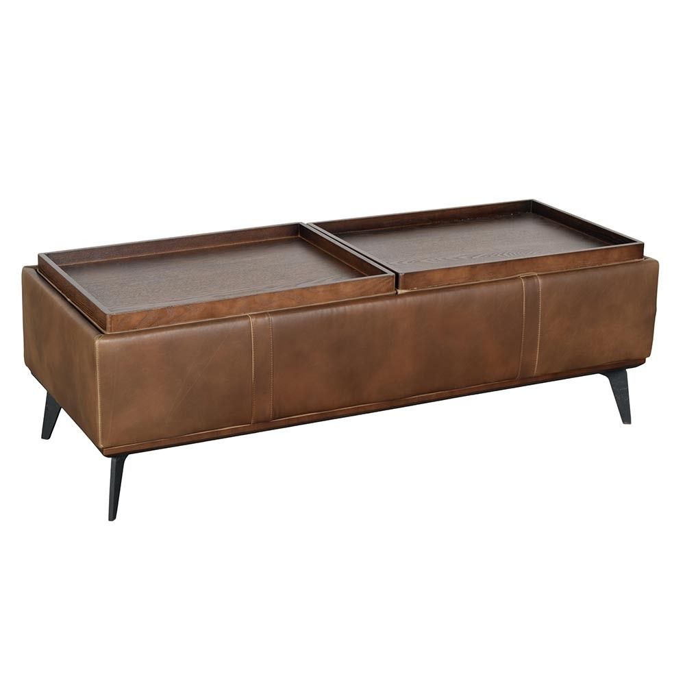 Faux leather ottoman storage box store